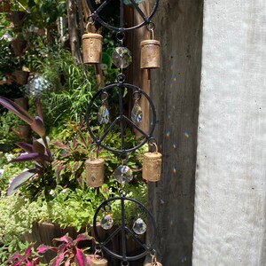 Iron Peace Sign Crystal Wind Chime Sun Catcher - Etsy