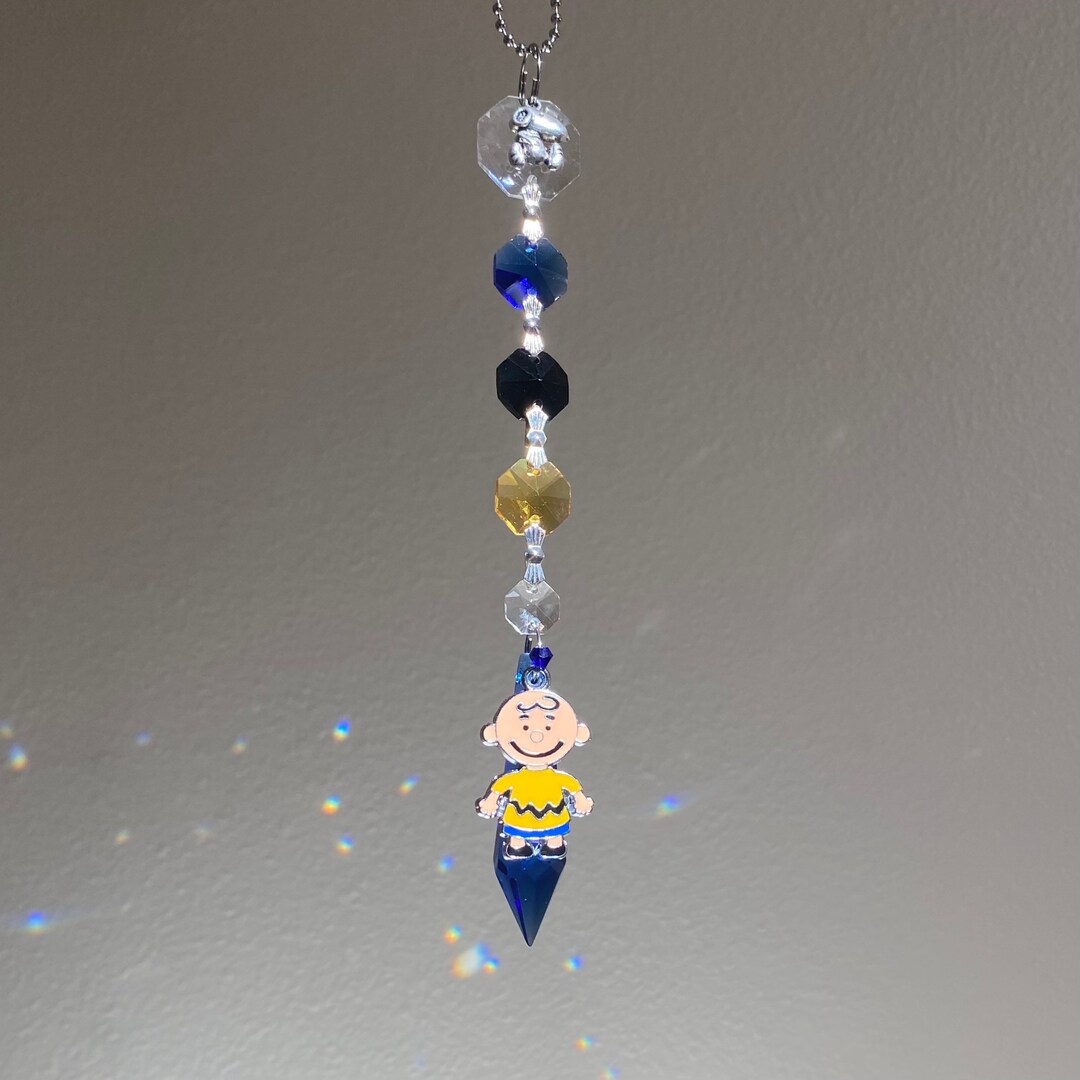 Charlie Brown and Snoopy Bling Ornament Sun Catcher Car Hanger. Enamel ...