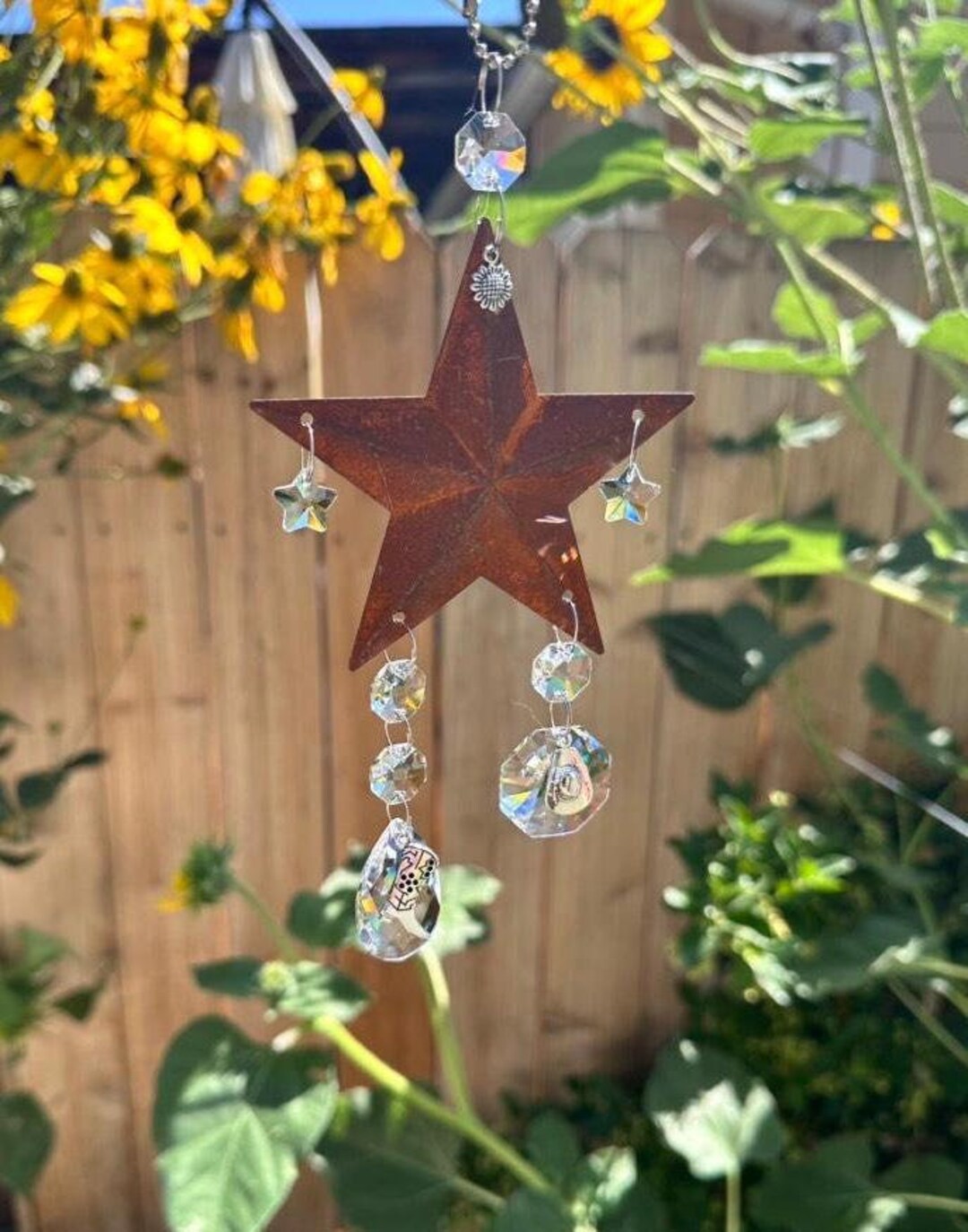 Texas Star Suncatcher, Rustic Metal Barn Star Suncatcher. - Etsy
