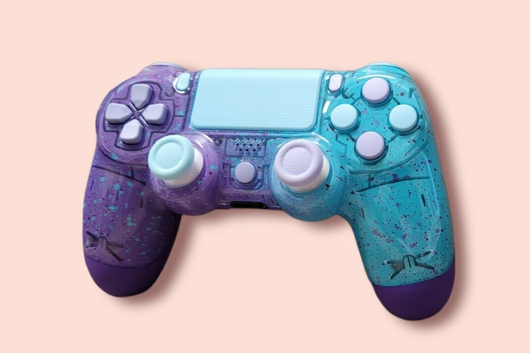 Wow Playstaion/ps4/v2 Custom Controller Splatter Shinny Face Plate ...