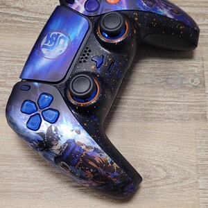 Wow Playstation/ps5 Custom Controller Dragon Ball Z Silver Sparkle With ...