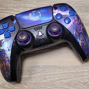 Wow Playstation/ps5 Custom Controller Dragon Ball Z Silver Sparkle With ...