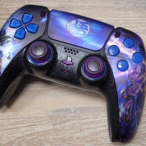 Wow Playstation/ps5 Custom Controller Dragon Ball Z Silver Sparkle With ...