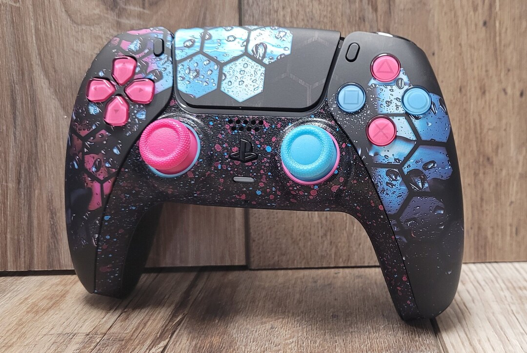 SPECIAL Playstation/ps5 Custom Controller Honey Comb W/multi Color Splatter Very Unique - Etsy