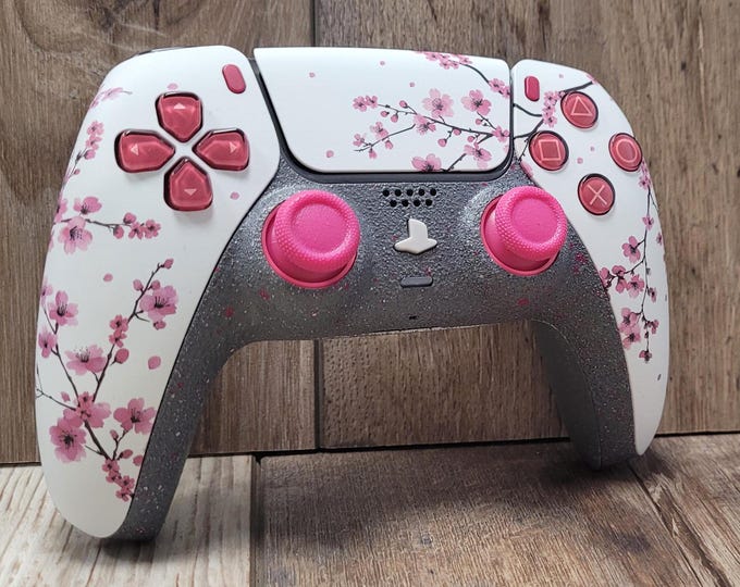 Wow Playstation/ps5 Custom Controller Cherry Blossom / Flowers Very ...