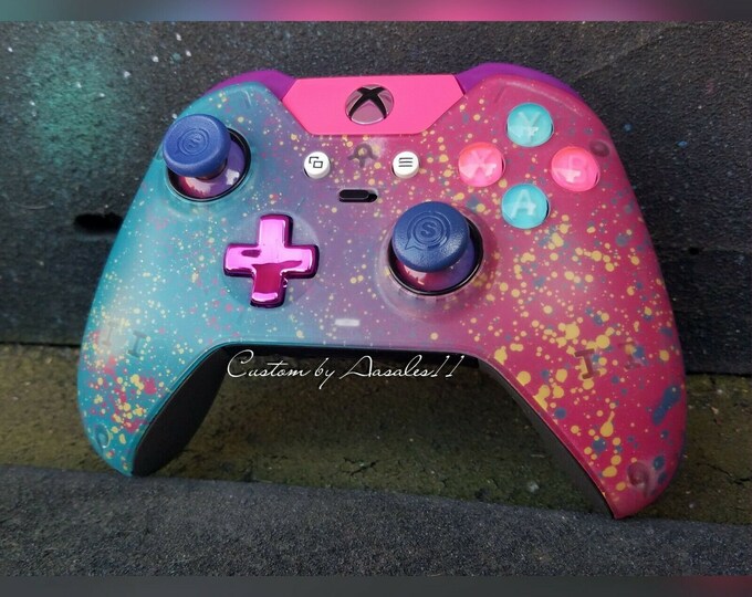 Xbox One Elite Wireless Controller Custom Sweetarts With Blue Scuf Side ...