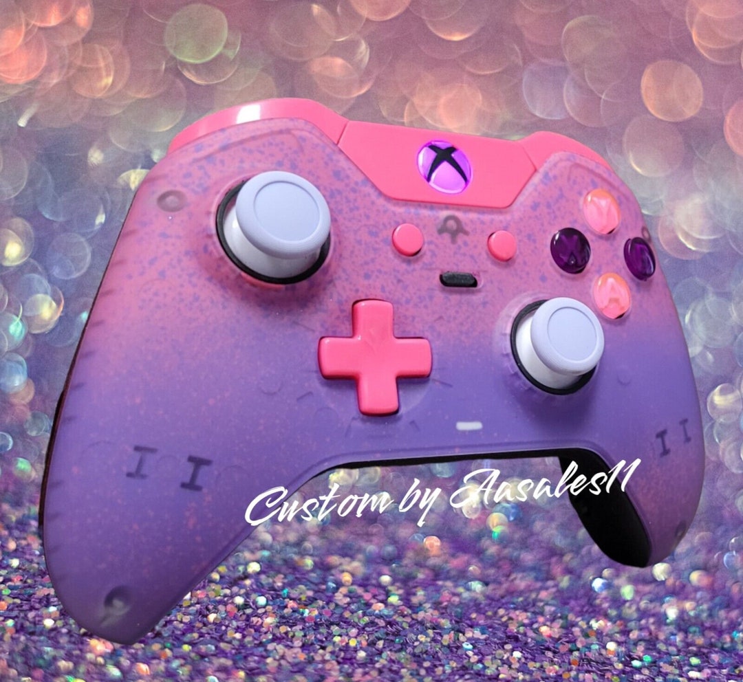 WOW Xbox One Elite Wireless Controller Custom Ombre/splat Face Plate ...