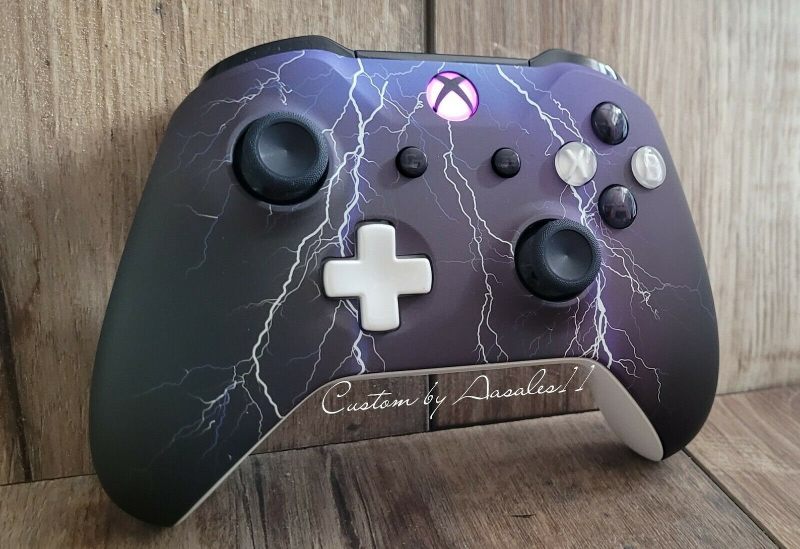 Xbox One S Model 1708 Wireless Controller Custom Thunder Soft Touch ...