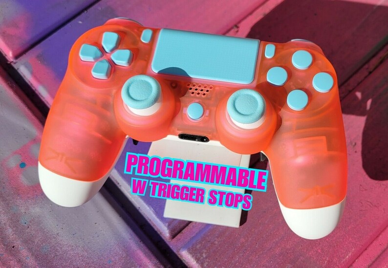Playstation Ps4 Custom Miami Vice Controller Pastel Blue | Etsy