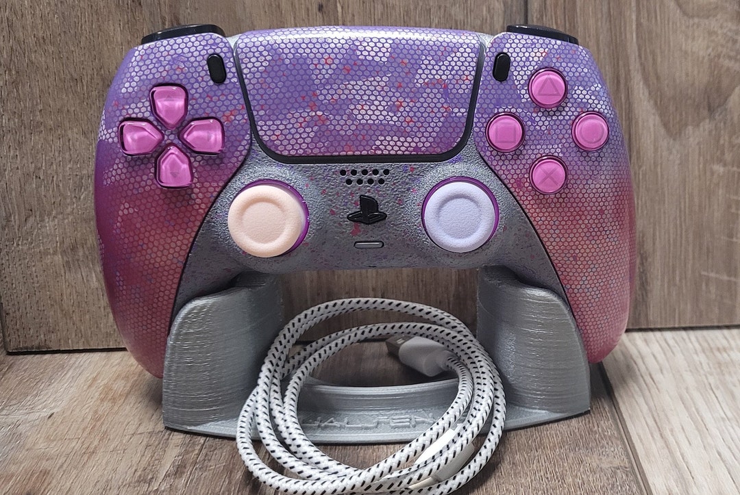 Playstation/ps5 Custom Controller Hydro Dip Ombre Purple & Pink W/multi ...