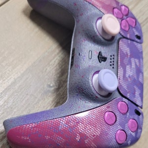 Playstation/ps5 Custom Controller Hydro Dip Ombre Purple & Pink W/multi ...