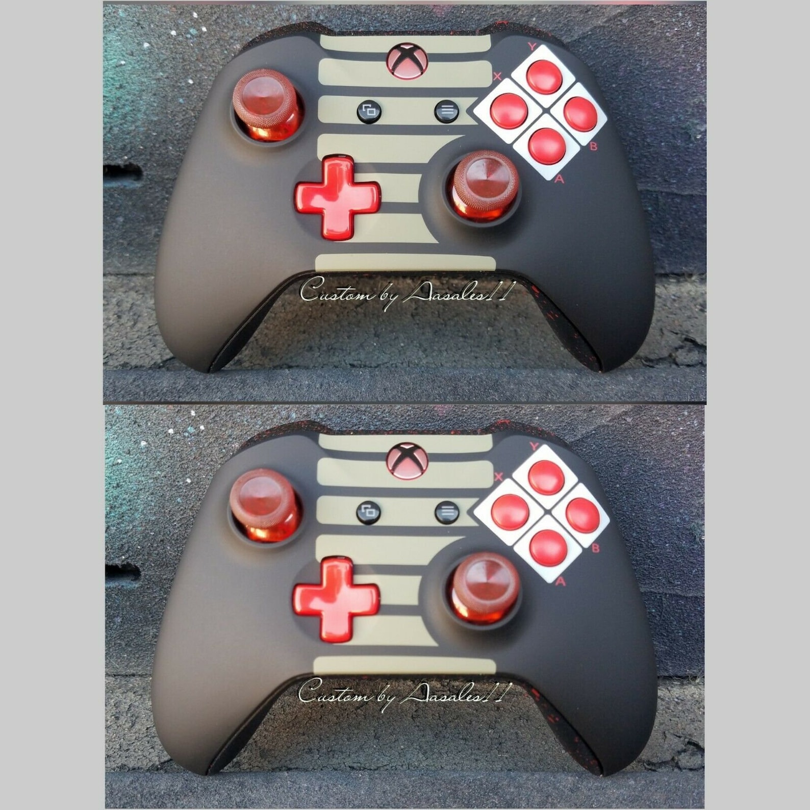 WOW Xbox one s model 1708 wireless controller custom nes | Etsy