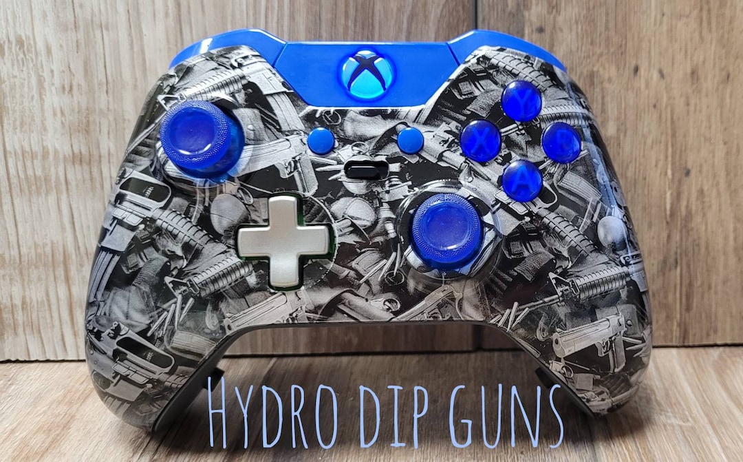 Xbox One Elite Wireless Controller Custom HYDRO DIP GUNS Face Plate ...