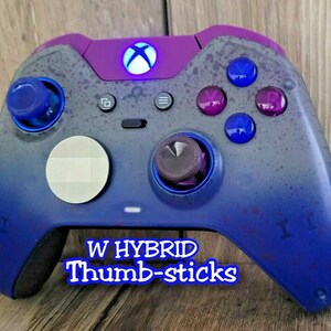 Xbox One Elite Wireless Controller Custom Ombre & Splatter Blue Led W ...