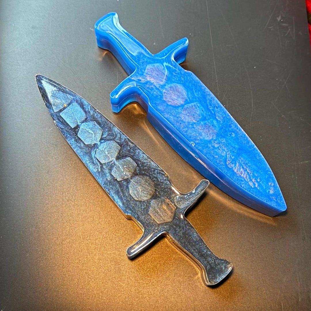 Shades of Blue | Sword Dice Container - Etsy