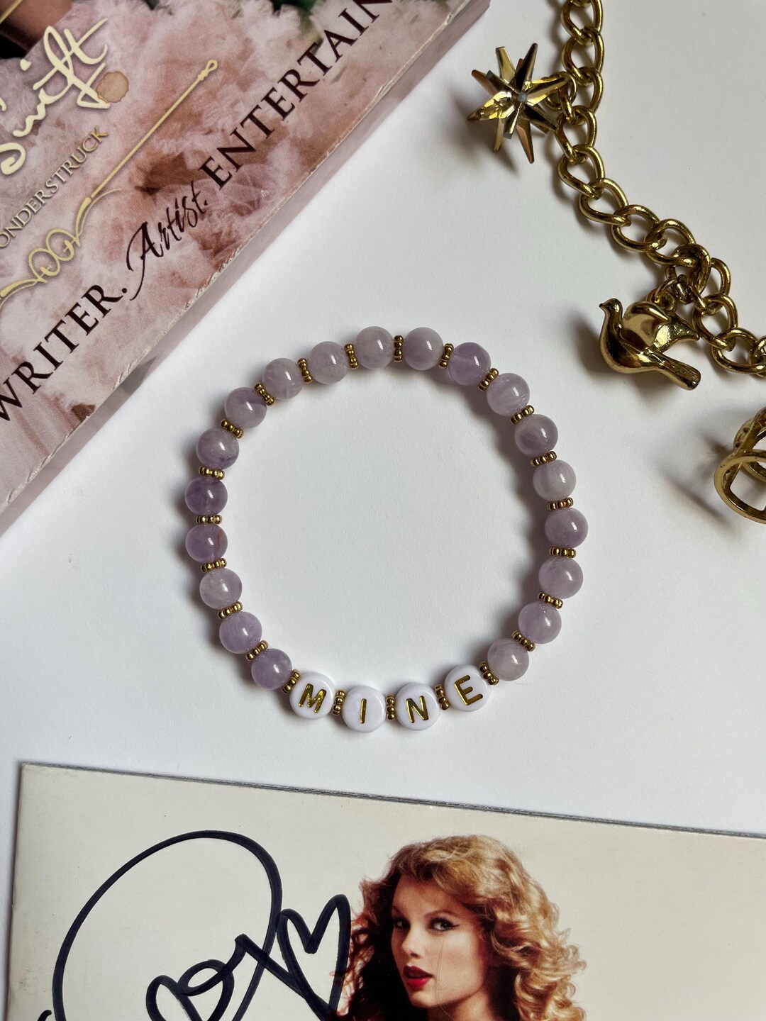 Mine Friendship Bracelet Taylor Swift Inspired Lavender Amethyst - Etsy