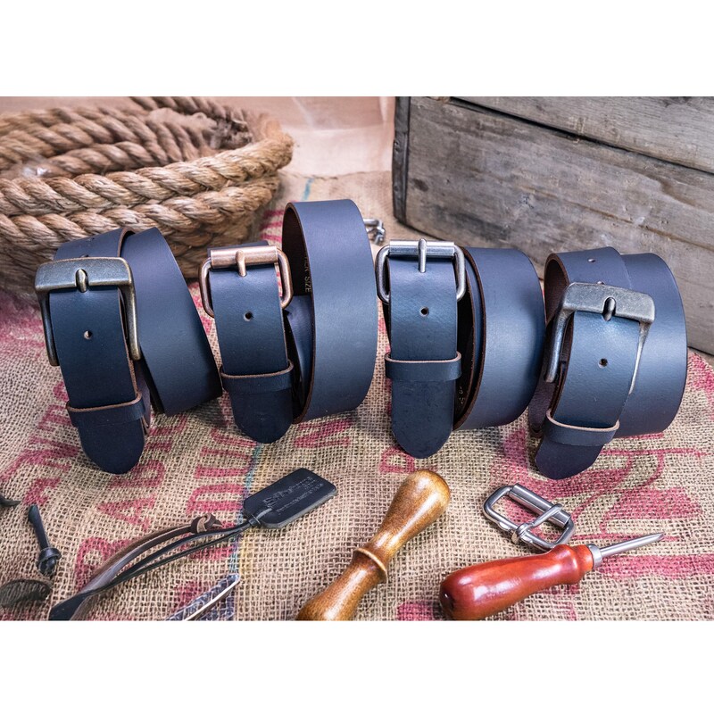 Casual Navy Belts for Men - Etsy