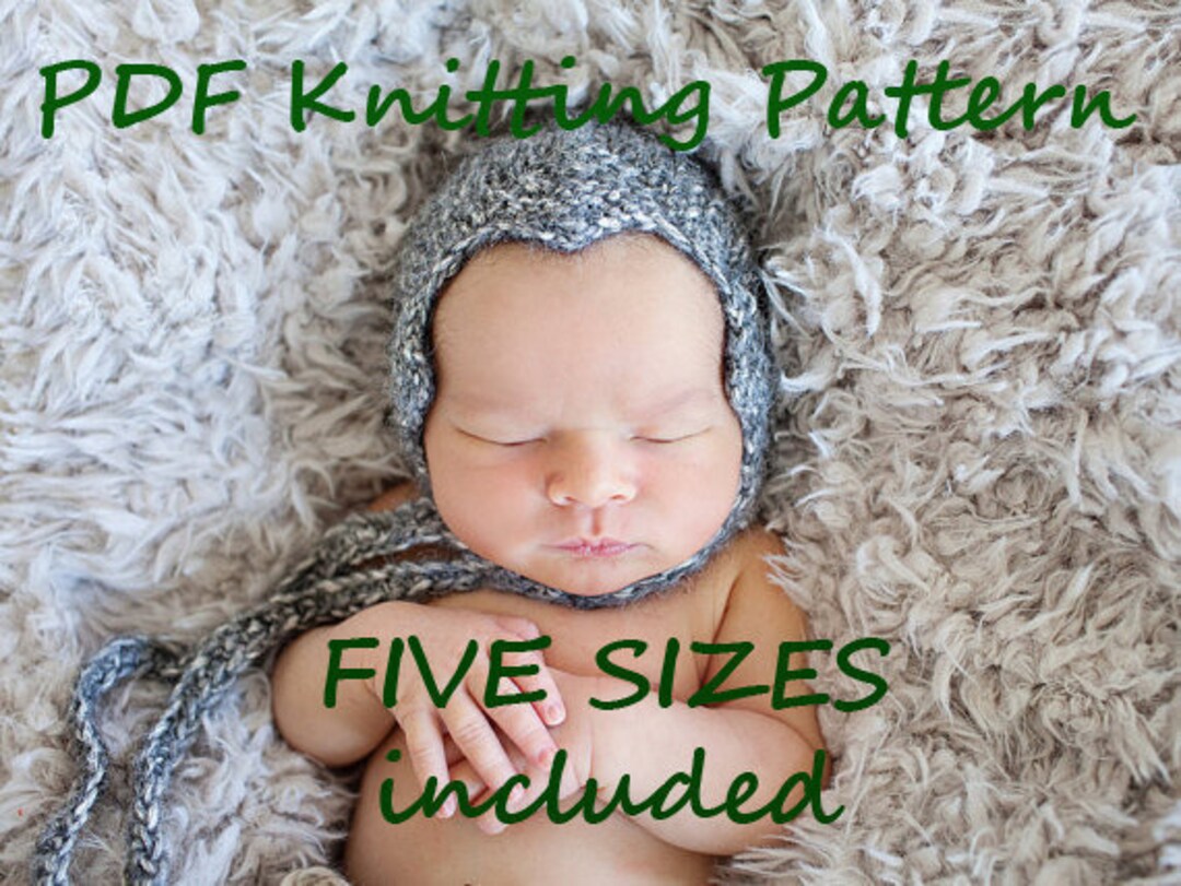DOWNLOADABLE PDF PATTERN Pine Cone Bonnet Knitting Pattern Nb 0-3 3-6 6 ...