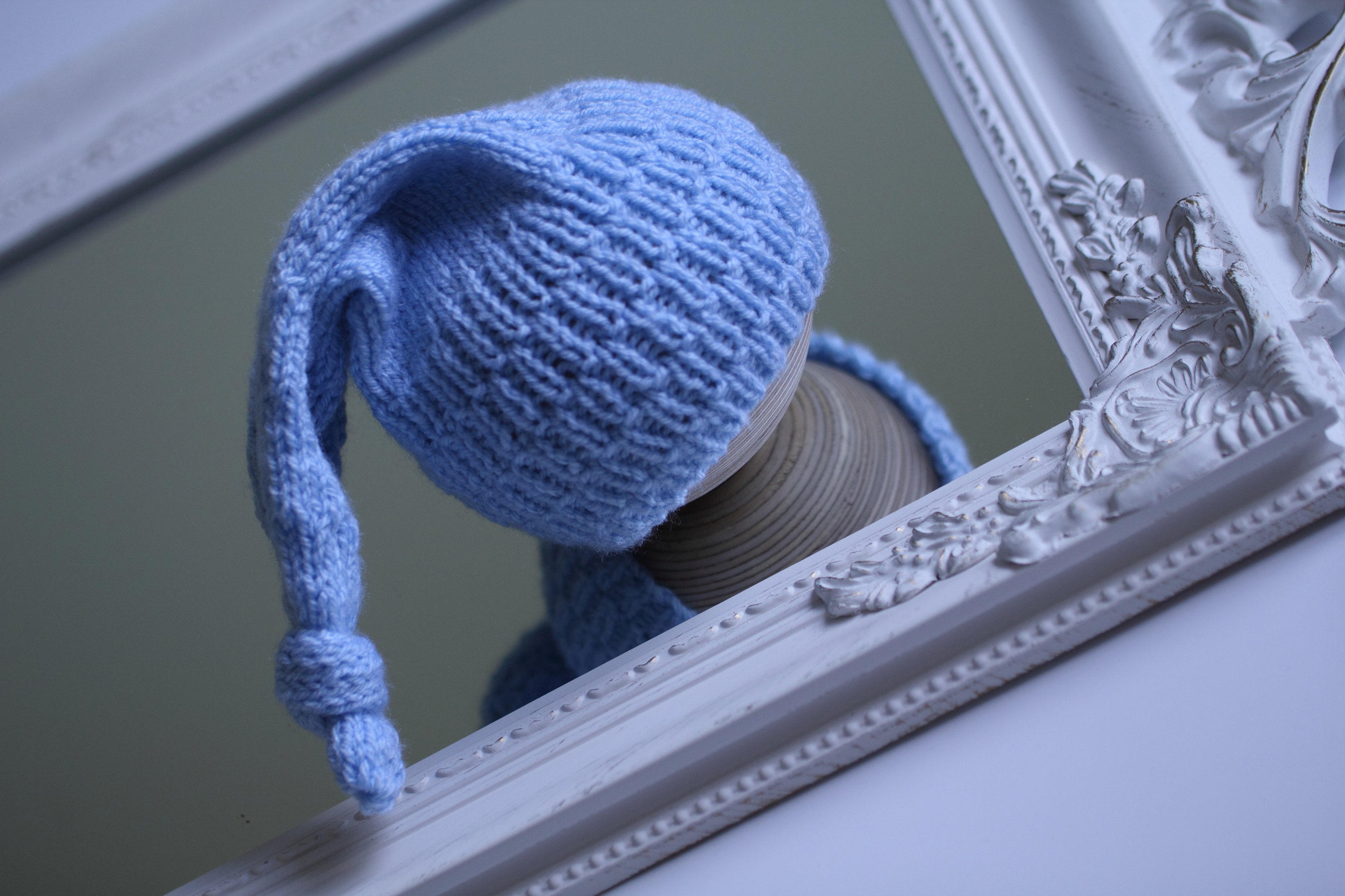 Pdf Knitting Pattern, Knit Sleep Cap Pattern, Knitted Bobble Hat ...