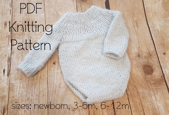 DOWNLOADABLE Pdf PATTERN Knitting Pattern Knit Romper | Etsy UK