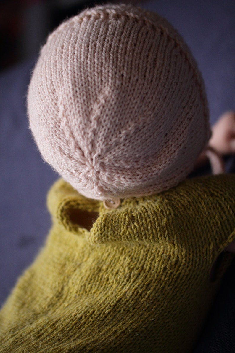 PDF Knitting Pattern, Baby Bonnet Knitting Pattern, Hat Knit Pattern ...
