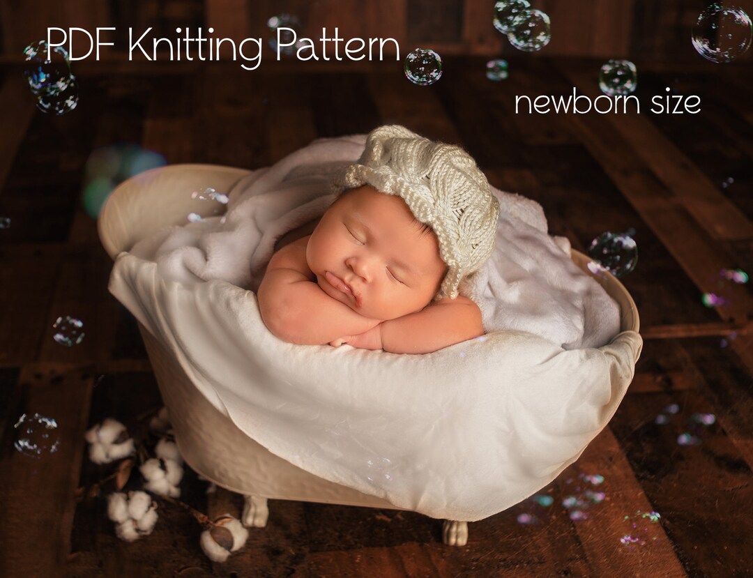 Downloadable PDF Knitting Pattern, Newborn Photo Prop Pattern, Newborn ...