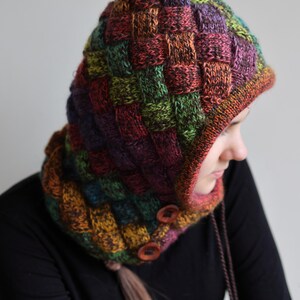 DOWNLOADABLE PDF PATTERN Balaclava Pattern, Balaclava Hood, Knit ...