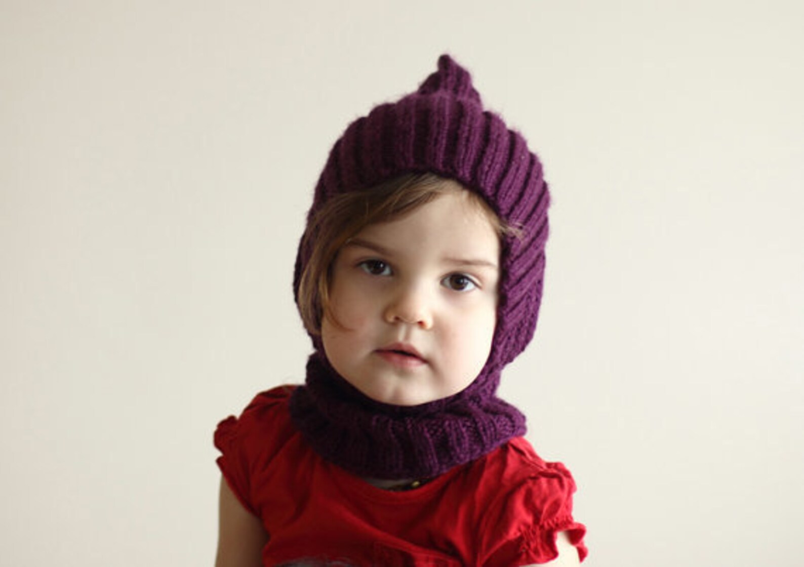 DOWNLOADABLE PDF PATTERN Balaclava Pixie Elf Hat Hooded Scarf Knitting ...