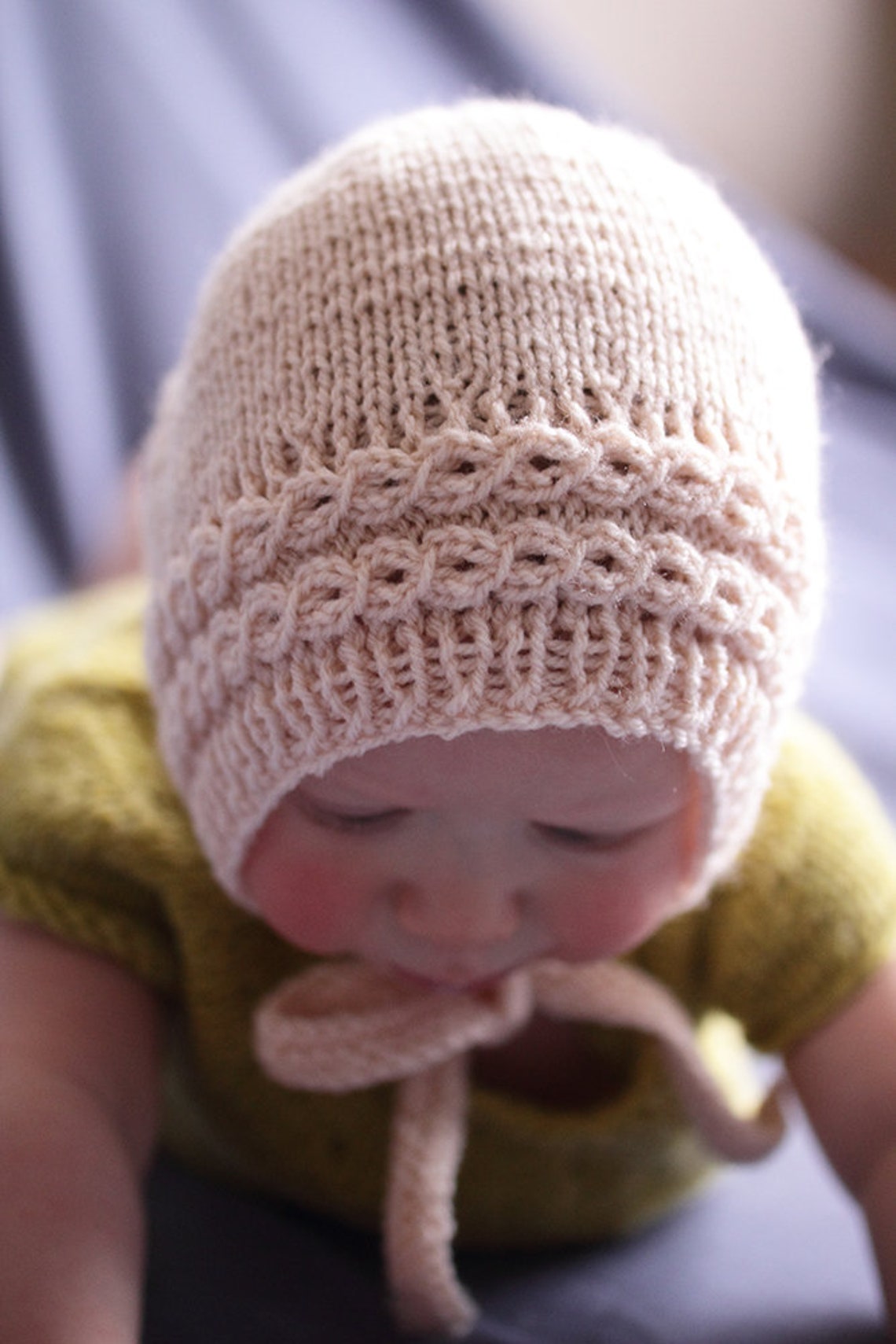 PDF Knitting Pattern Baby Bonnet Knitting Pattern Hat Knit | Etsy