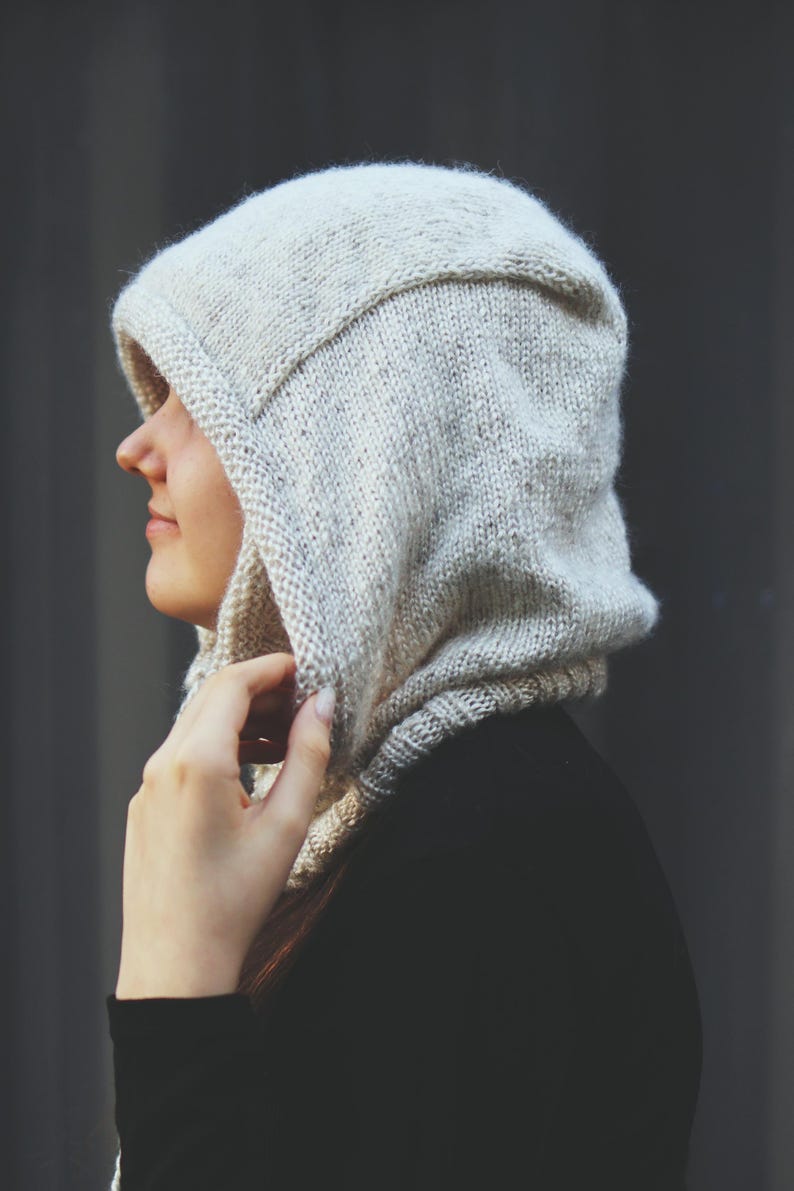 Cove Hood Knitting Pattern PDF - Layered Hooded Balaclava Neck Warmer ...