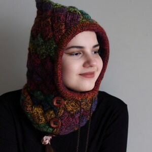 DOWNLOADABLE PDF PATTERN Balaclava Pattern, Balaclava Hood, Knit ...