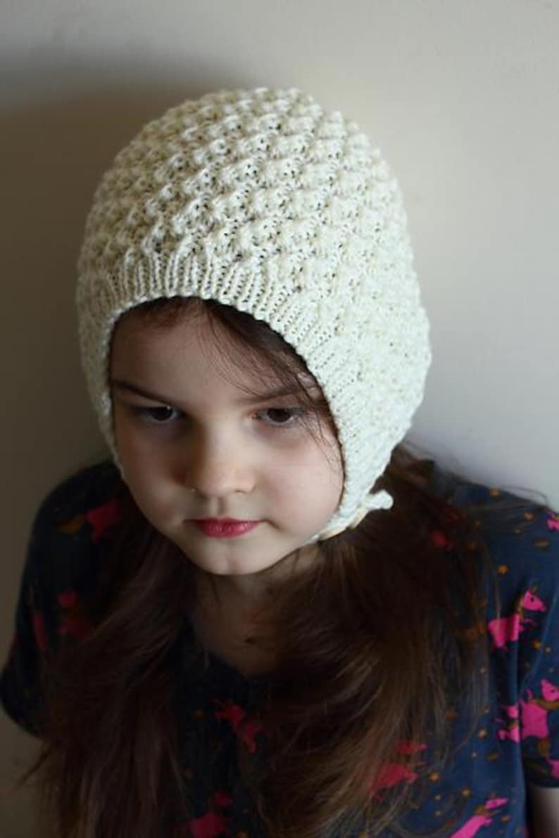 DOWNLOADABLE PDF PATTERN Exquisite Lace Rounded Bonnet Knitting Pattern ...