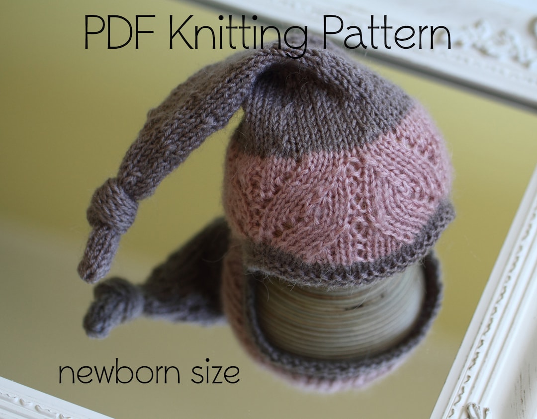 Pdf Knitting Pattern, Knit Sleep Cap Pattern, Knitted Sleep Hat ...