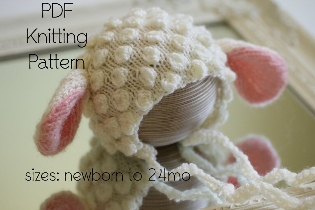 PDF KNITTING PATTERN Baby Bonnet Pattern, Photography Prop Pattern ...