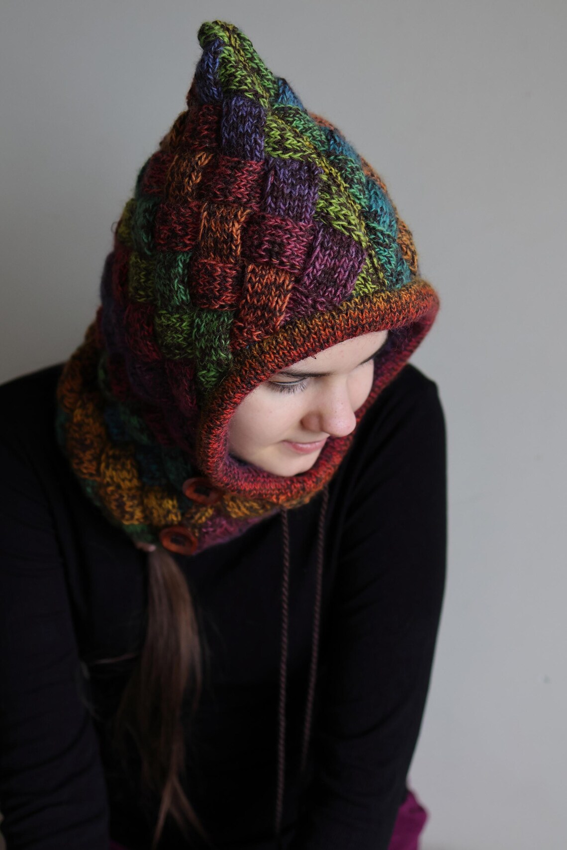 DOWNLOADABLE PDF PATTERN Balaclava Pattern, Balaclava Hood, Knit ...