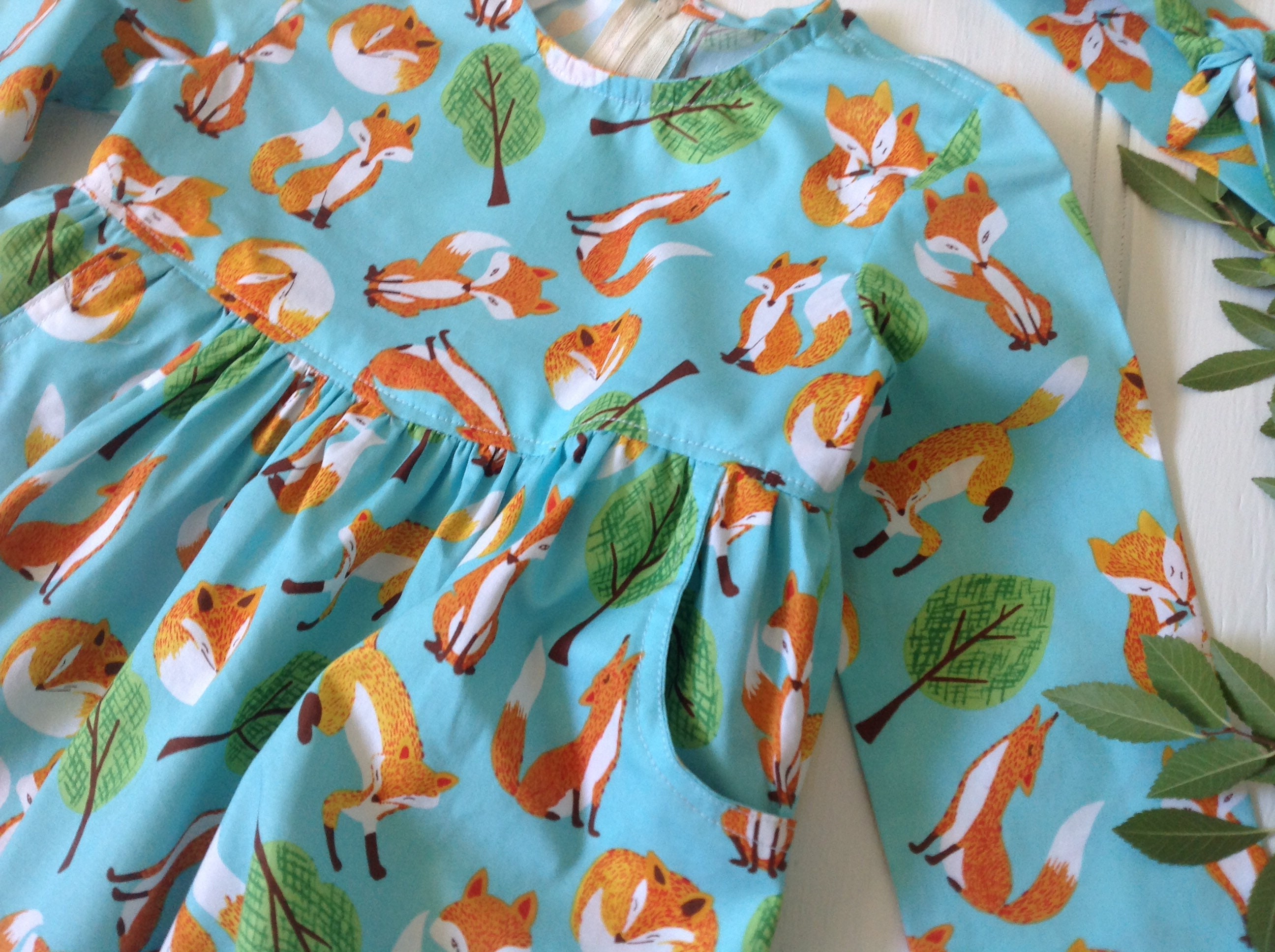 Handmade Red Fox Dress in Size 3 With Matching Headband - Etsy