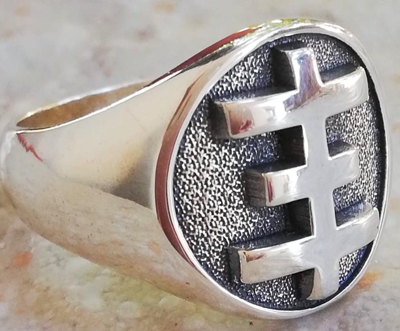 Solid Sterling Silver 925 Psychic Cross TOPY Triple Cross - Etsy