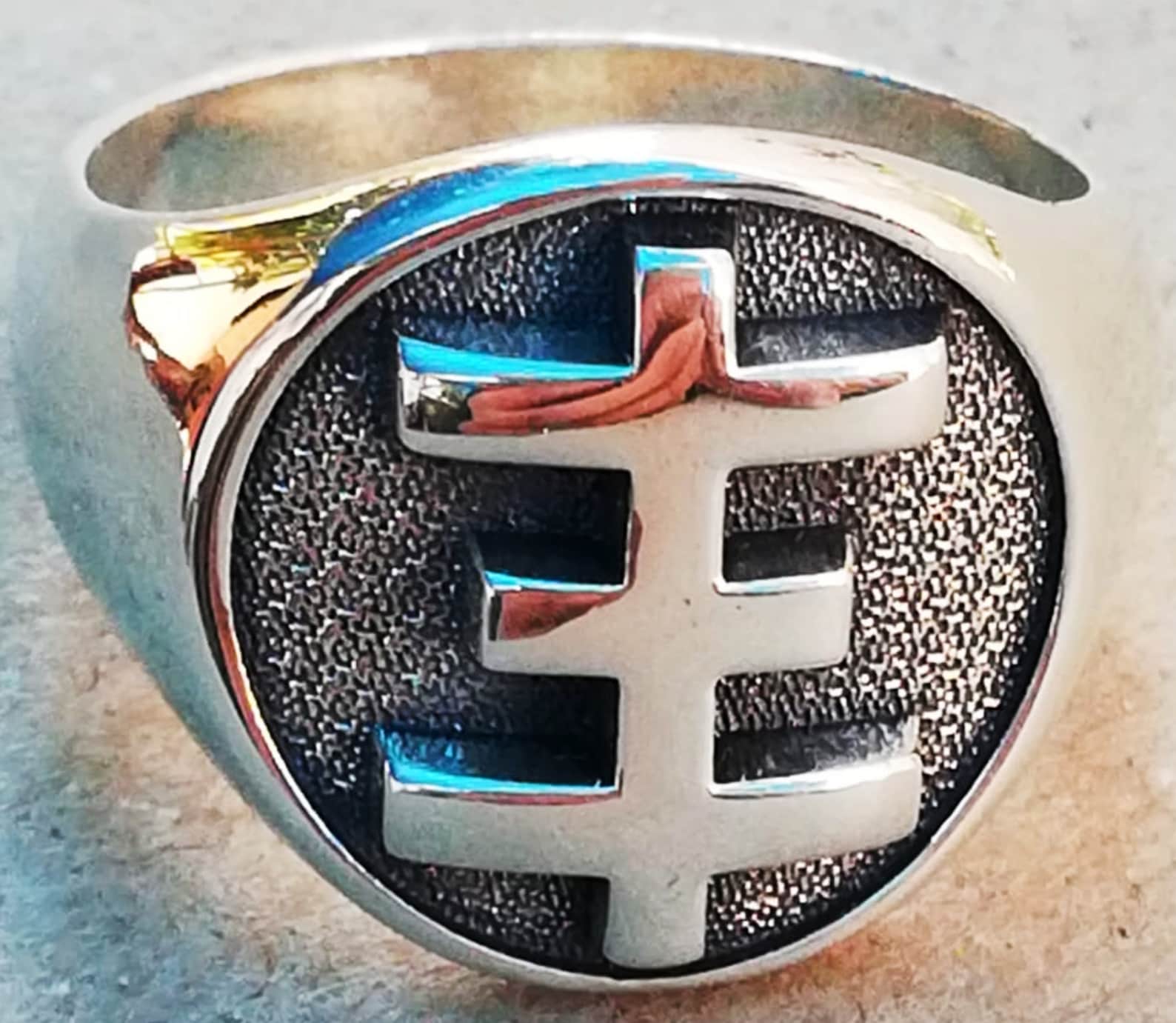 Solid Sterling Silver 925 Psychic Cross TOPY Triple Cross - Etsy