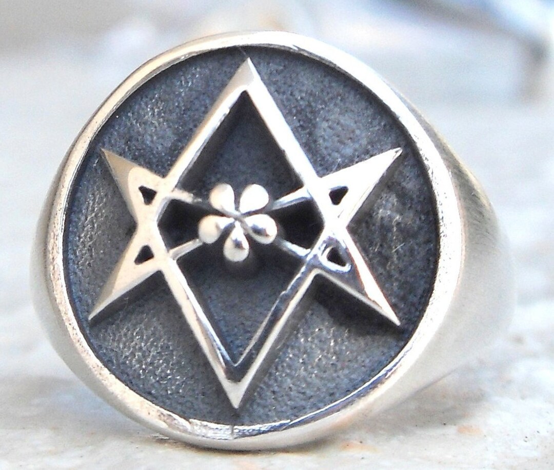 Solid Sterling Silver 925 Unicursal Hexagram Handmade 3D Ring - Etsy