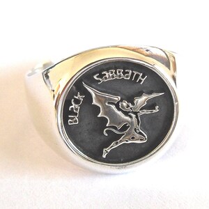 Solid Sterling Silver 925 Black Sabbath Ozzy Osbourne Handmade Ring - Etsy