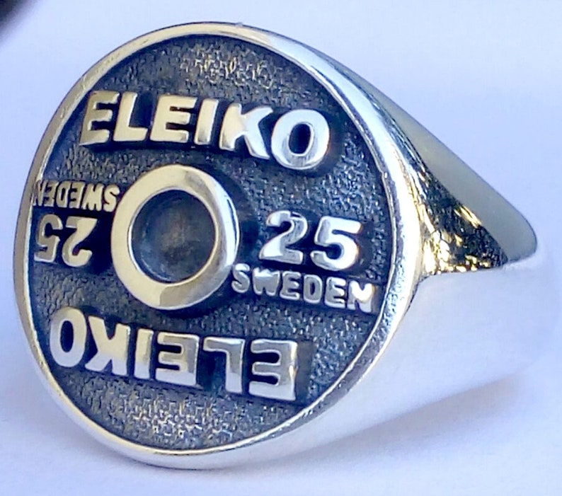 Solid Sterling Silver 925 Olympic Weight Plate Eleiko Weight Lifting ...