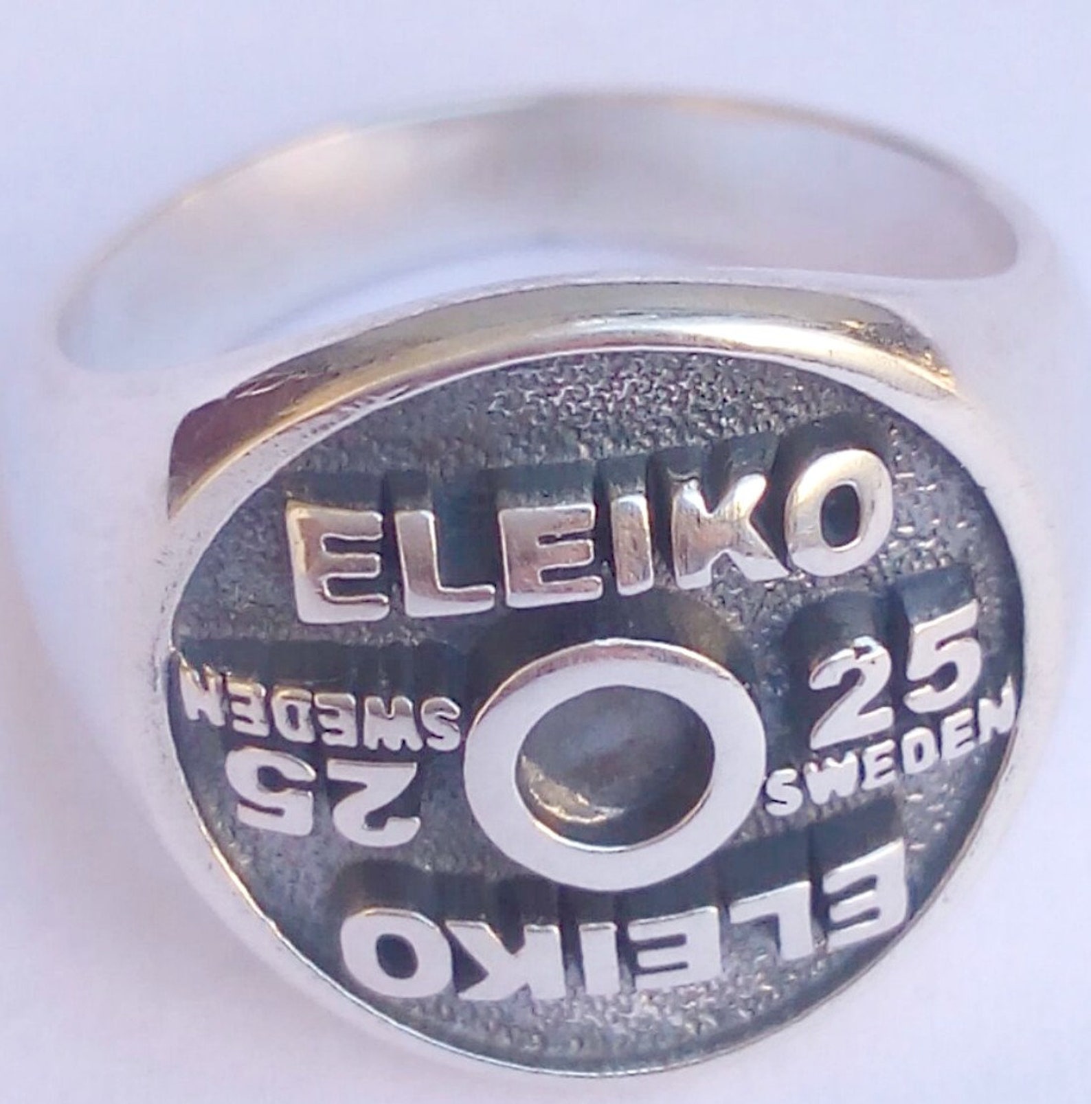 Solid Sterling Silver 925 Olympic Weight Plate Eleiko Weight Lifting ...