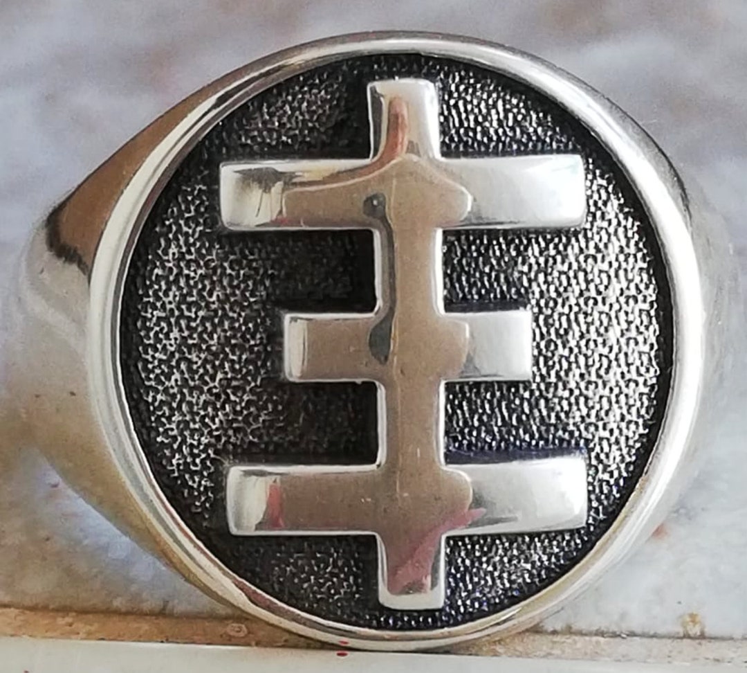 Solid Sterling Silver 925 Psychic Cross TOPY Triple Cross Psychick ...