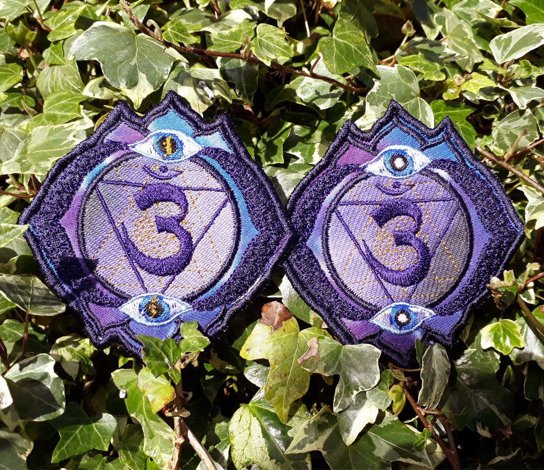 Brow Chakra Purple & Indigo Third Eye Anja Spiritual Yogic Embroidered ...