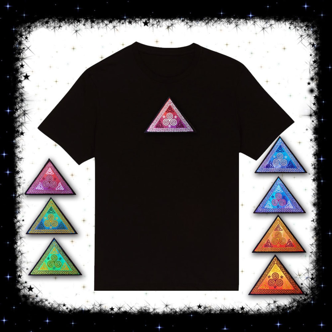 Celtic Triskelion Triangle Embroidered Unisex T-shirt New Grange ...