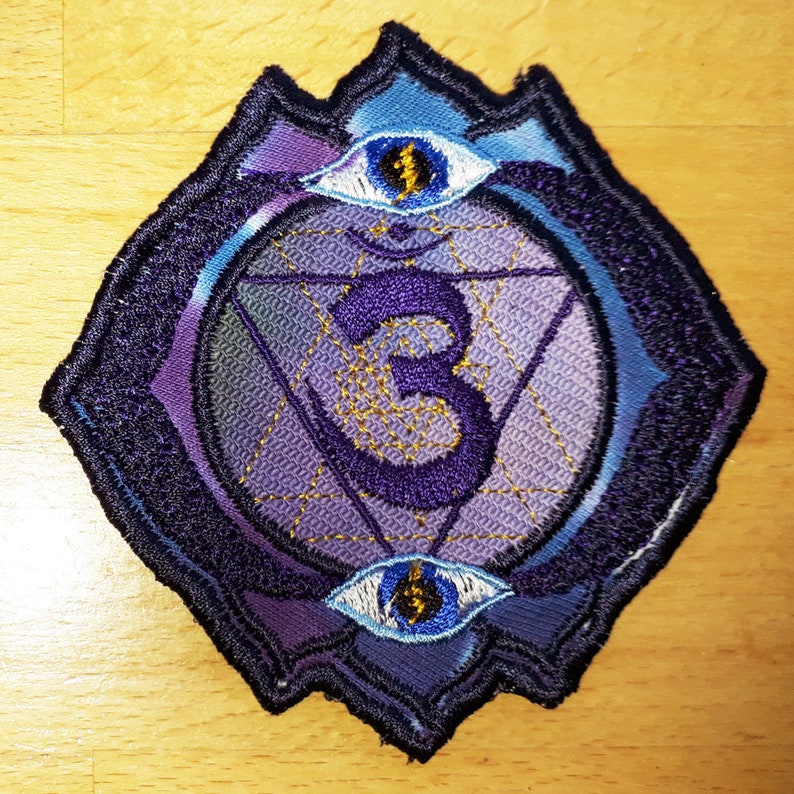 Brow Chakra Purple & Indigo Third Eye Anja Spiritual Yogic Embroidered ...