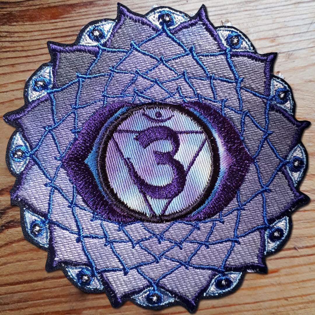 Brow Chakra Purple Indigo Third Eye Anja Spiritual Yogic Embroidered ...