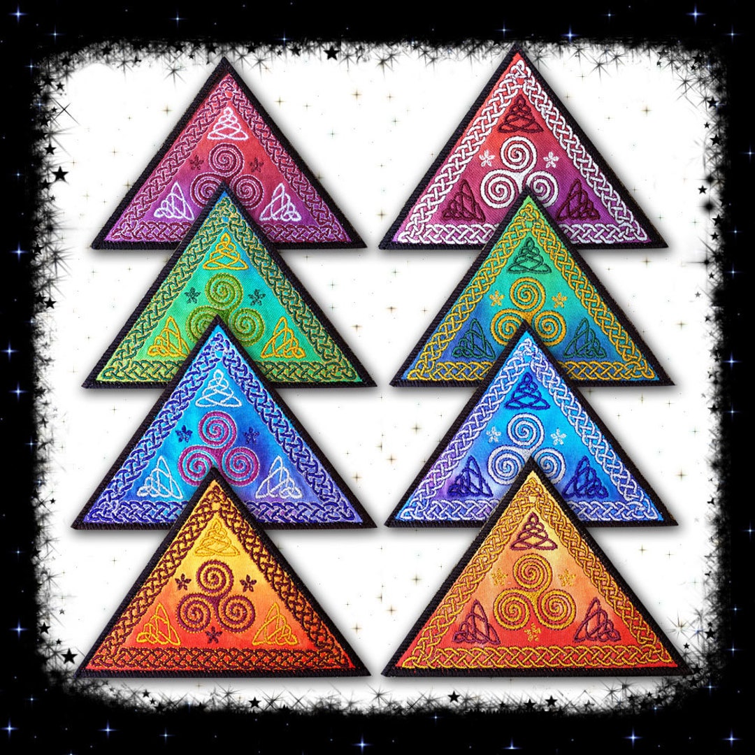 Celtic Triskelion Triangle Embroidered Sew/iron-on Patch New Grange ...