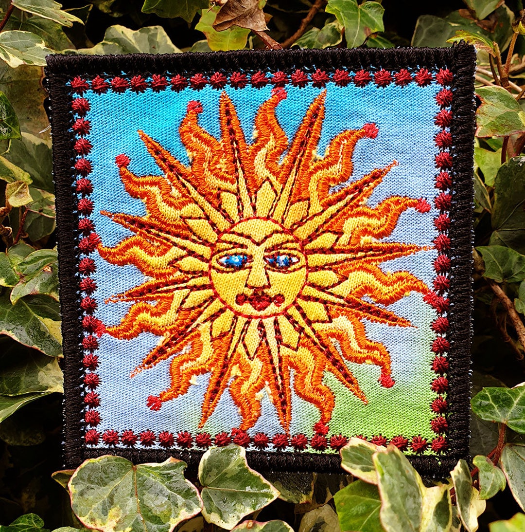 Sun Square Embroidered Sew/iron-on Patch - Helios Ra Horus Solar Sol ...