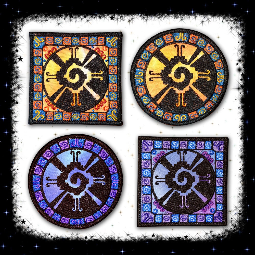 Hunab Ku Embroidered Sew/iron-on Patch Mayan Symbol of Balance and ...